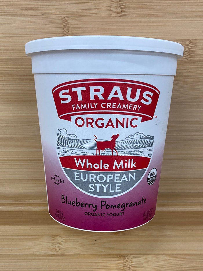 Straus Family Creamery Organic Whole Milk Blueberry Pomegranate Yogurt ...